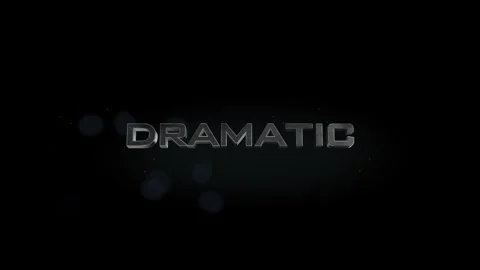 Dramatic 3D title metal text on black al... | Stock Video | Pond5