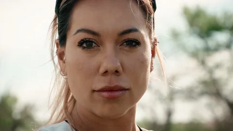 A dramatic close up of a beautiful femal... | Stock Video | Pond5