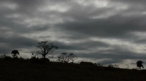 Dramatic, dark clouds, horror, field, co... | Stock Video | Pond5