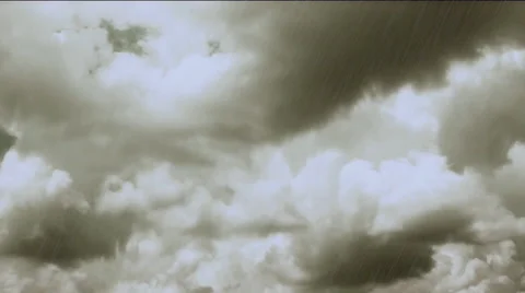 Dramatic Dark Heavy RAIN falling from s... | Stock Video | Pond5
