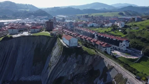 Dramatic geology: Steep slab rock cliff ... | Stock Video | Pond5