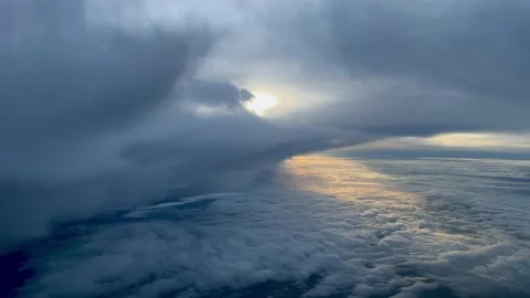Dramatic heaven view recorded from a jet... | Stock Video | Pond5