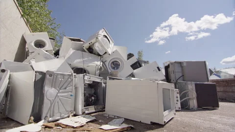 Dramatic low angle slider of discarded w... | Stock Video | Pond5