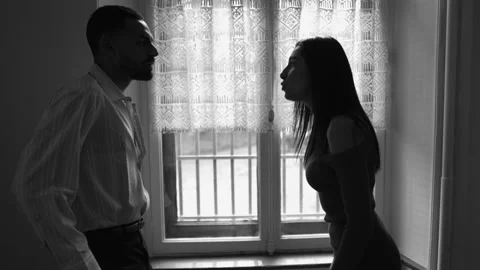 Dramatic scene of couple yelling at each... | Stock Video | Pond5