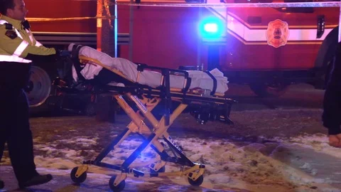 Dramatic search and rescue at night with... | Stock Video | Pond5