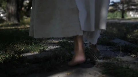 A dramatic slow motion closeup of Jesus'... | Stock Video | Pond5