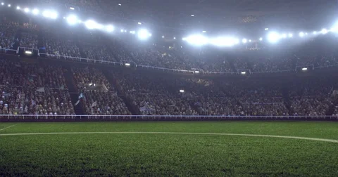 Dramatic soccer stadium full of spectato... | Stock Video | Pond5