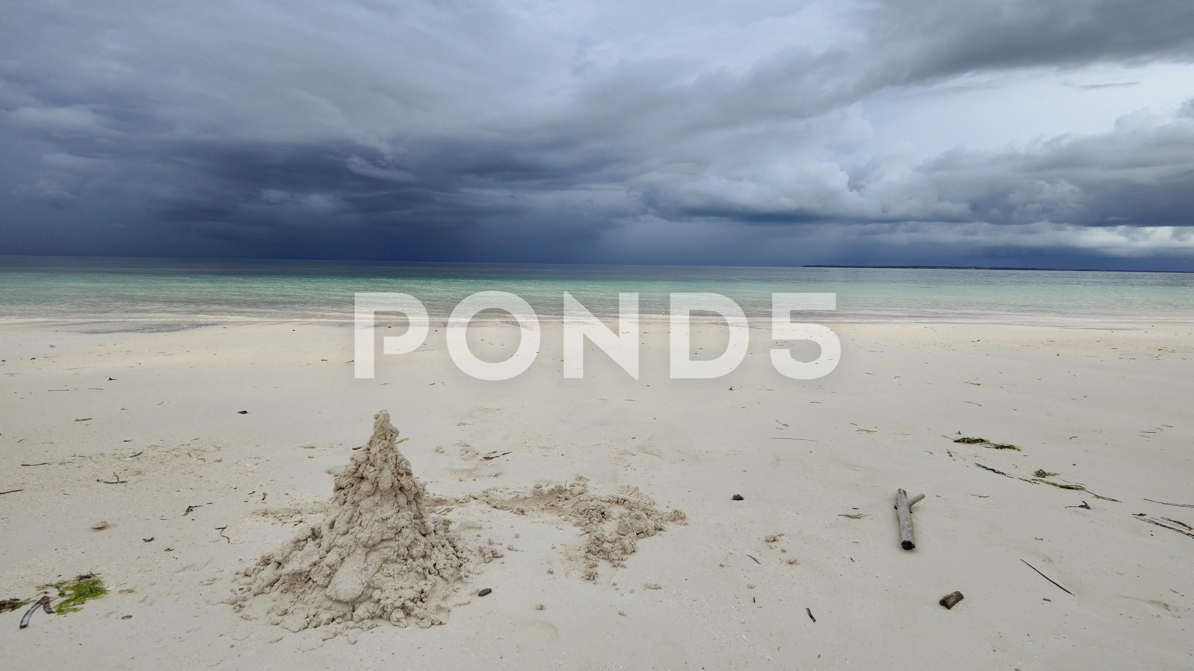Storm Approaching Tropical Beach