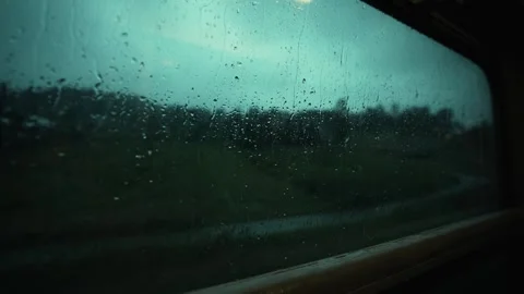 Train Window Rain Stock Footage ~ Royalty Free Stock Videos | Pond5