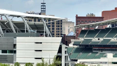 Dramatic zoom view of Bengals football s... | Stock Video | Pond5