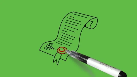 Draw big written paper with red tag with... | Stock Video | Pond5