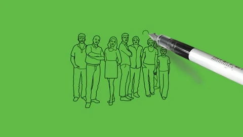 Women Group Sketch Stock Videos – Royalty-Free HD & 4K Videos