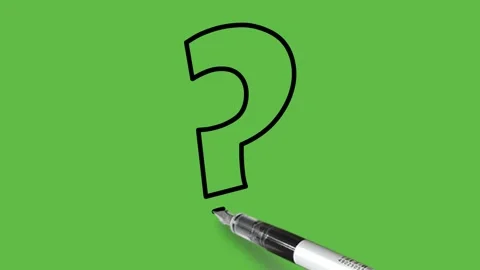 Draw large size question mark with black... | Stock Video | Pond5
