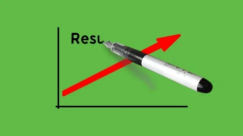 Draw result show by red graph line upwar... | Stock Video | Pond5