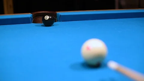 Draw shot at the eight ball in american ... | Stock Video | Pond5