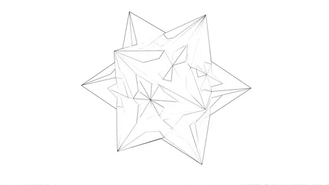 Draw star rotates on its axis intro loop | Stock Video | Pond5