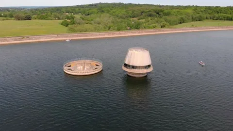 Draw-off tower and overflow tower at a r... | Stock Video | Pond5
