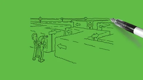 Road Map Sketch Stock Footage ~ Royalty Free Stock Videos | Pond5