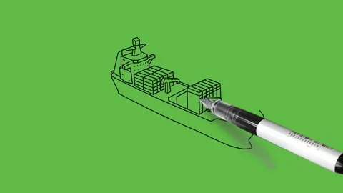 Black Outline Boat Stock Videos – Royalty-Free HD & 4K Videos