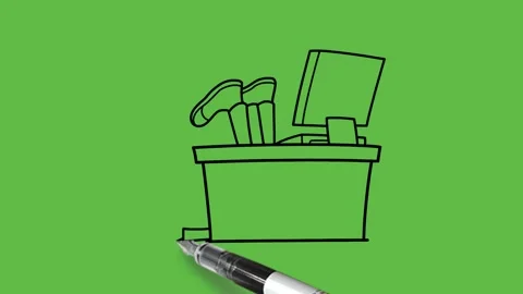 draw young man push into table upside do... | Stock Video | Pond5