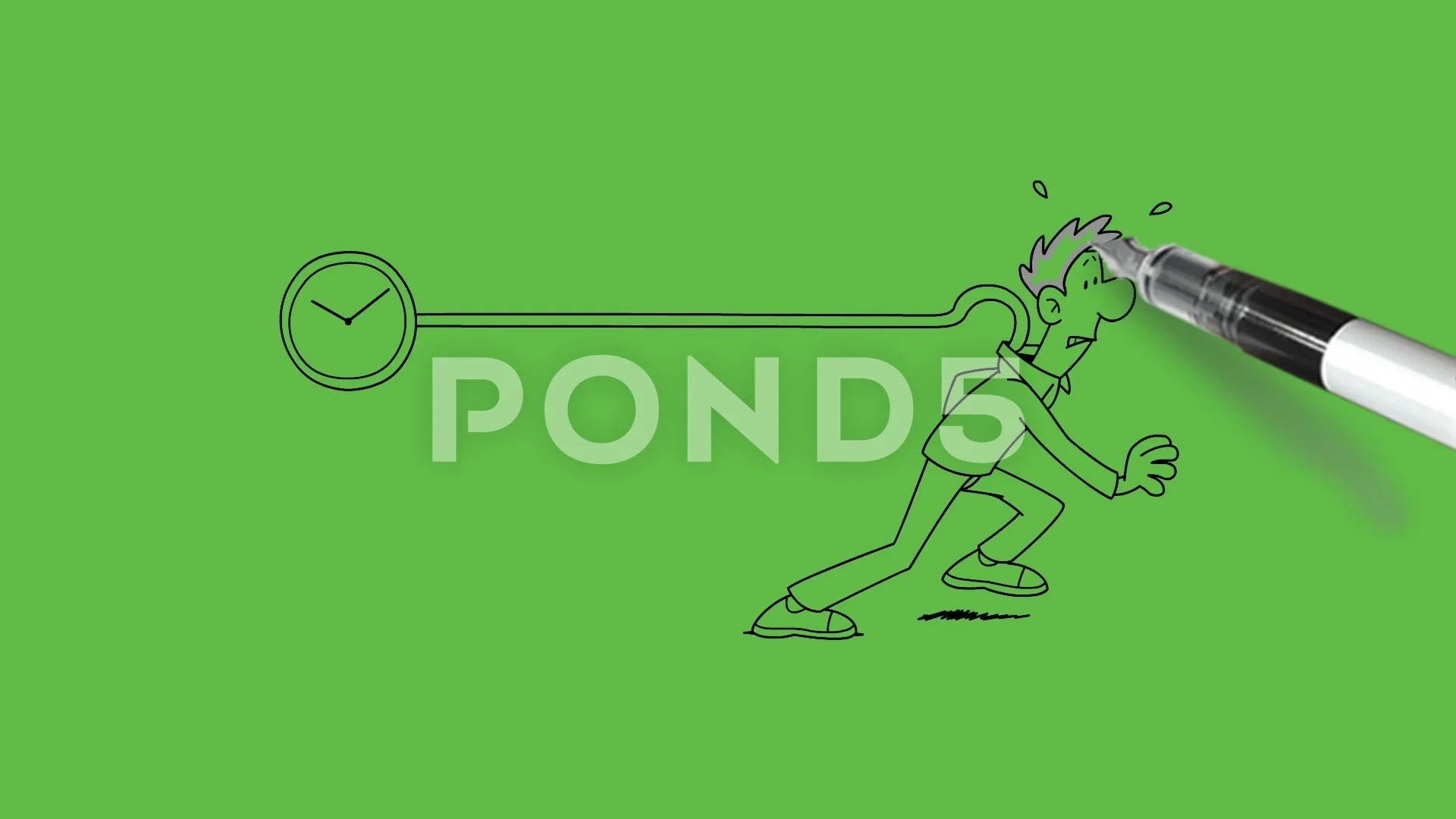 Cartoon Man Running Fast