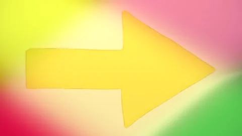 The drawing of a big green arrow pointin... | Stock Video | Pond5