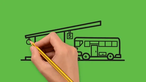 Bus Stop Drawing Stock Videos – Royalty-Free HD & 4K Videos | Pond5