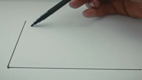 Drawing a graph with a straight negative... | Stock Video | Pond5