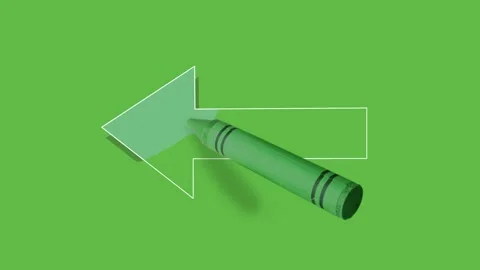 Drawing an green arrow on left direction... | Stock Video | Pond5
