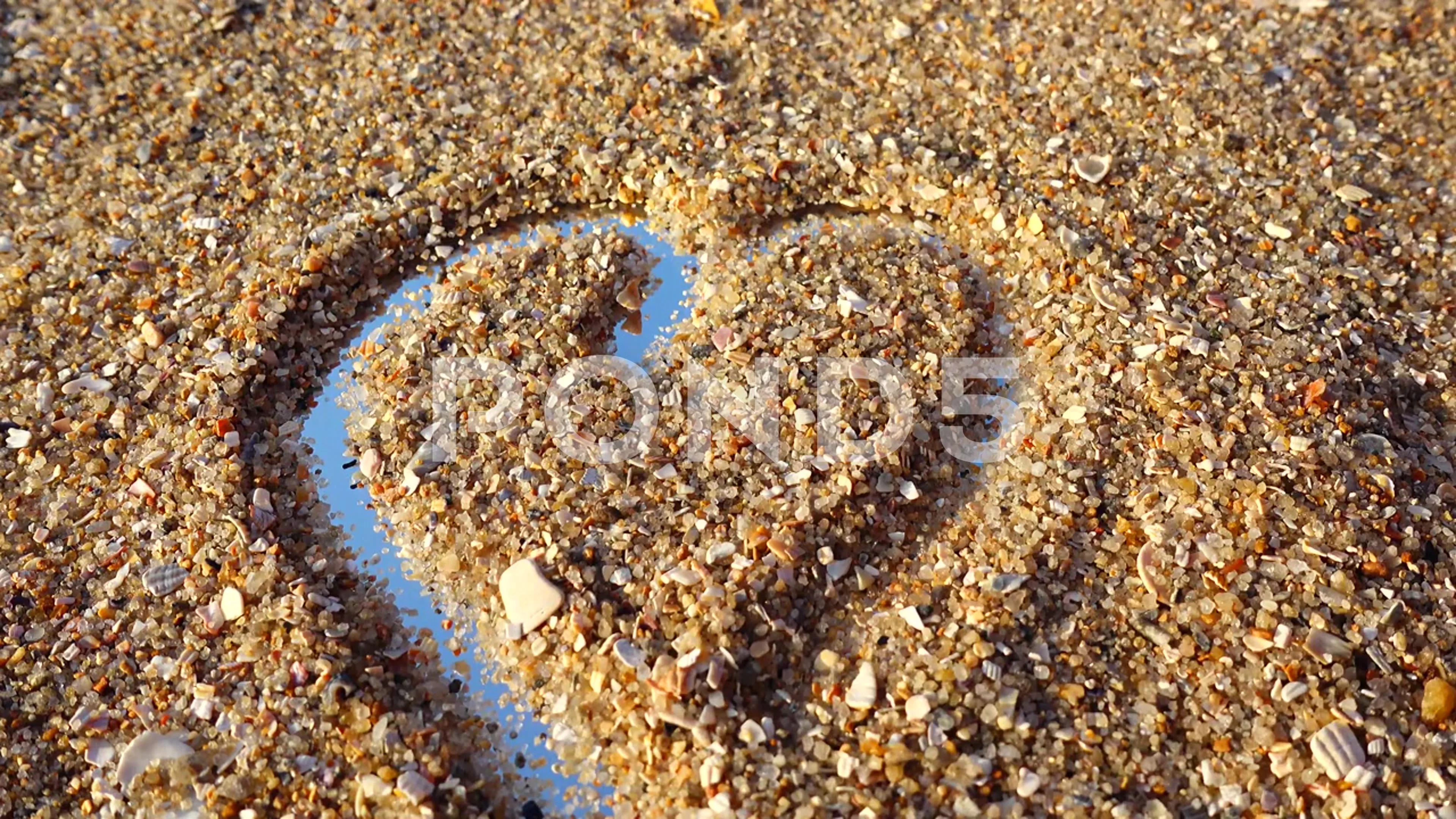 Heart In The Sand Background