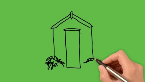 drawing an hut art with color combinatio... | Stock Video | Pond5