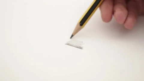 Drawing a pencil sketch on white paper | Stock Video | Pond5