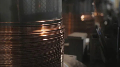 The drawing process of copper wire for t... | Stock Video | Pond5