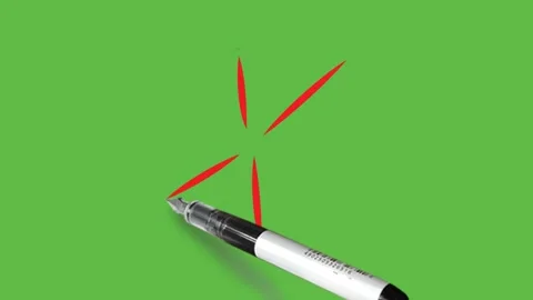 Drawing red colour ray in circle on abst... | Stock Video | Pond5