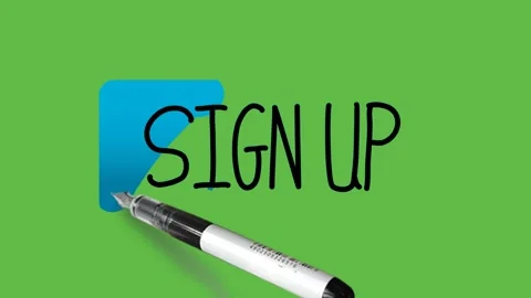 Drawing sign up tag with black pen in bl... | Stock Video | Pond5