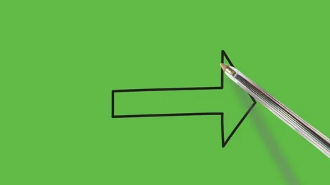 Drawing an straight arrow on both direct... | Stock Video | Pond5