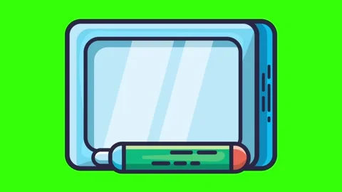 drawing tablet animation on green screen... | Stock Video | Pond5