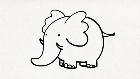 Cute Elephant Outline Stock Videos – Royalty-Free HD & 4K Videos