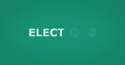 Drawing a word ELECTIONS | Stock Video | Pond5
