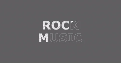 Drawing a word ROCK MUSIC | Stock Video | Pond5
