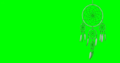dreamcatcher on a green screen chroma ke... | Stock Video | Pond5