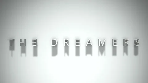 the dreamers 3D title animation white te... | Stock Video | Pond5