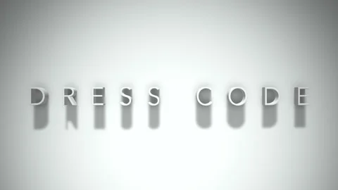 dress code 3D title animation with shado... | Stock Video | Pond5