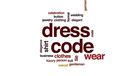 Dress code animated word cloud, text des... | Stock Video | Pond5