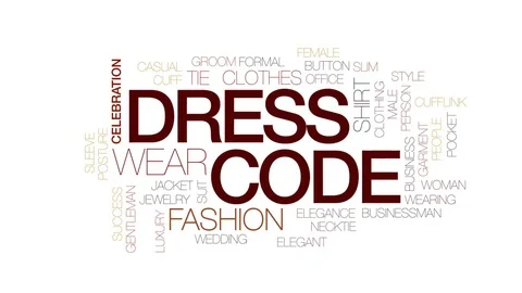 Dress code animated word cloud, text des... | Stock Video | Pond5