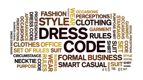 Dress Code animated word cloud,tag text ... | Stock Video | Pond5