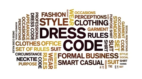 Dress Code animated word cloud,tag text ... | Stock Video | Pond5