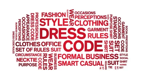 Dress Code animated word cloud,tag text ... | Stock Video | Pond5