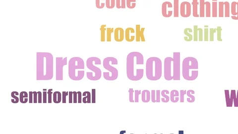 Dress Code Tag Cloud Animated Isolated O... | Stock Video | Pond5