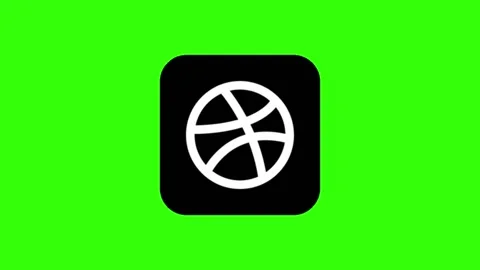 dribble icon animated background, green ... | Stock Video | Pond5